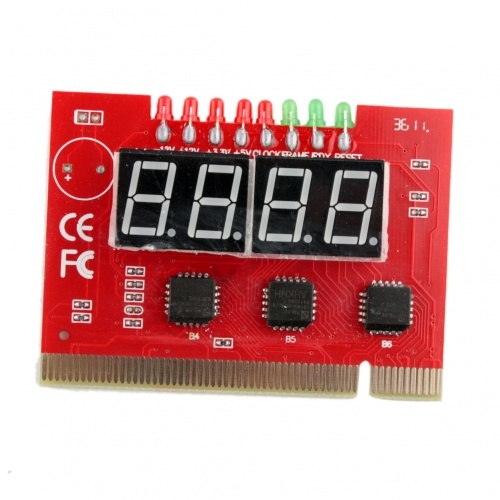 PC 4-digit Motherboard Diagnostic Analyzer PCI Card Computer Mainboard ...