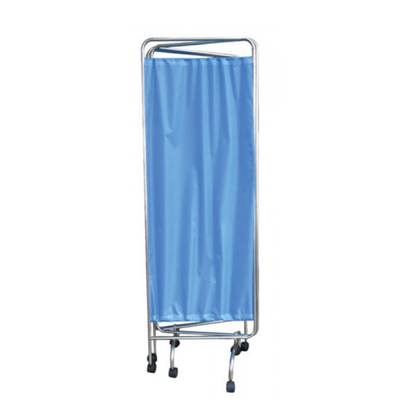 Hopkin Hospital Ward Screen 4 Fold With Blue Curtain
