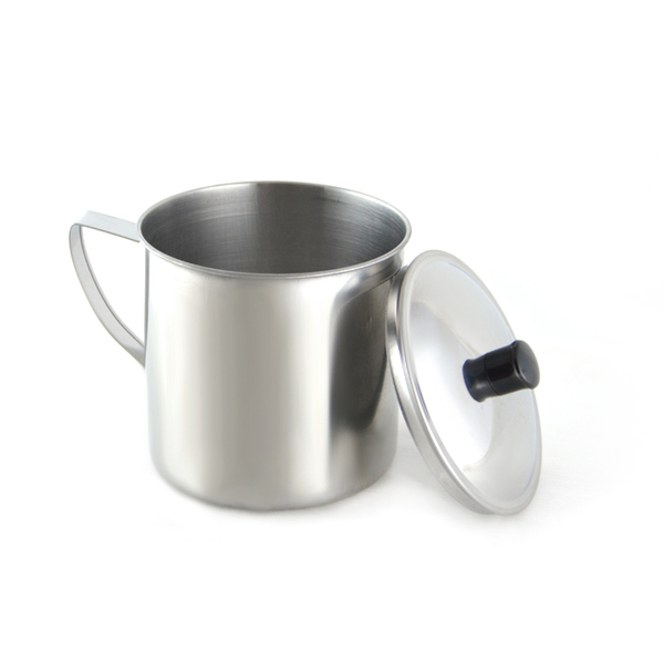 Stainless steel 10 cm cup with cover -700cc (6 in)
