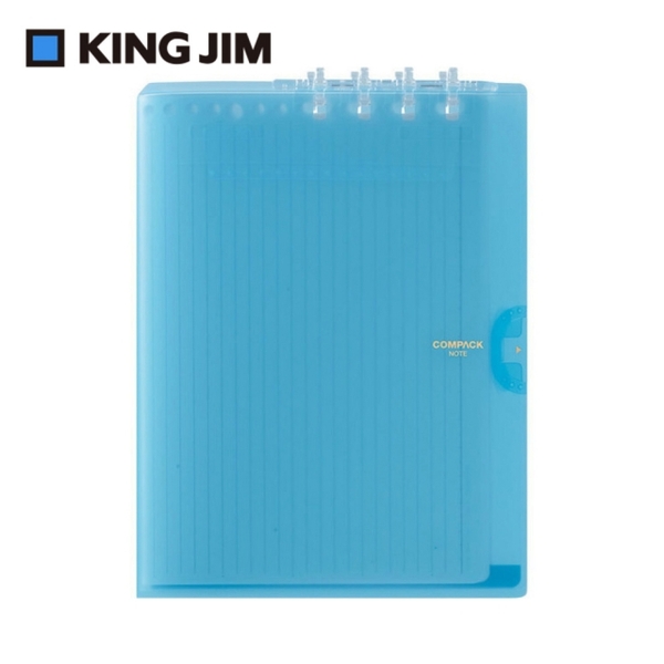 (kingjim)[KING JIM] COMPACT Foldable Loose-leaf Notebook Transparent Gray Blue A4 (9956TY-GB)
