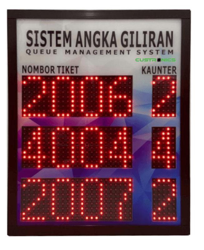 Queue System Number QMS - Wired Queue Management System Custronics ...