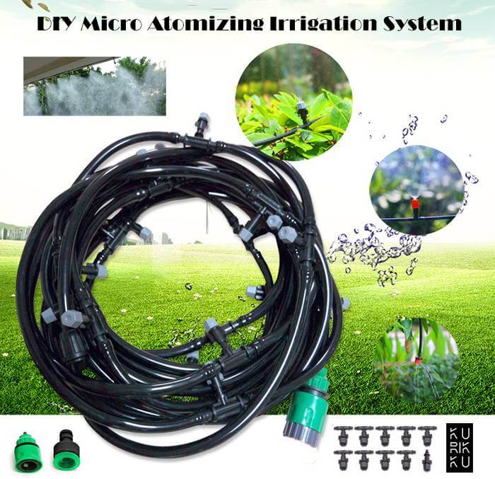 DIY Micro Atomizing Garden Irrigation System Watering Tube Hose Pipe ...