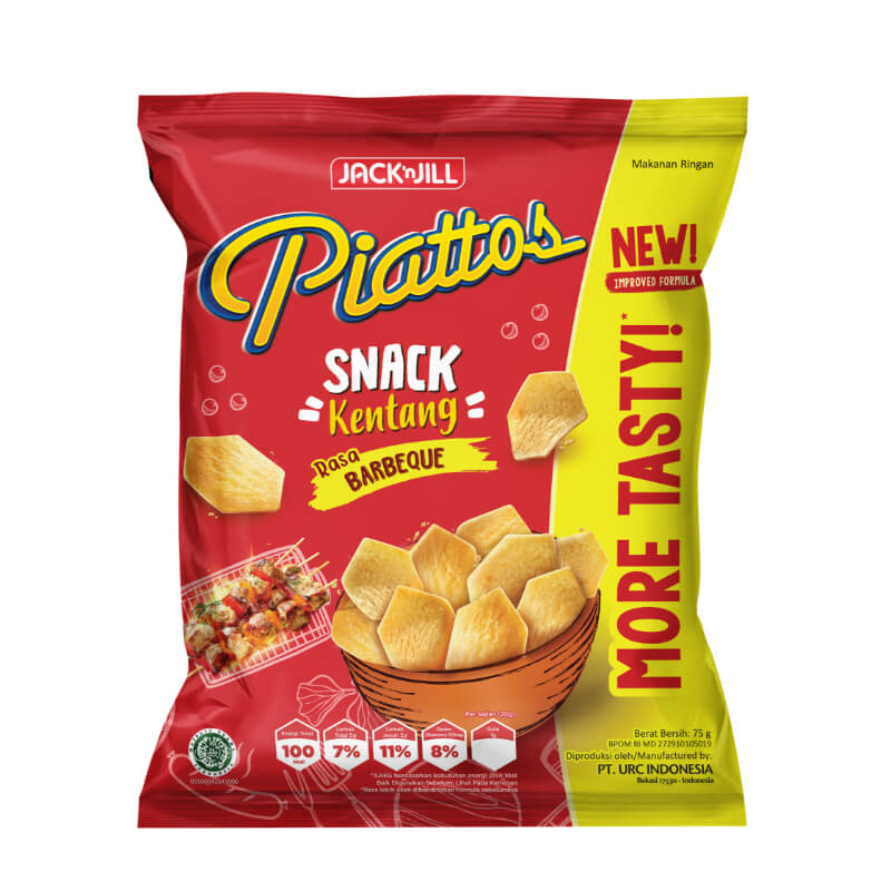 Piattos Rasa Barbeque Snack Kentang [75 g]