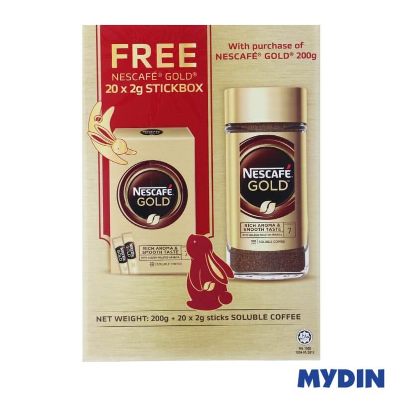NESCAFE Gold Jar (200g) FOC Stickbox Limited Edition (2g)