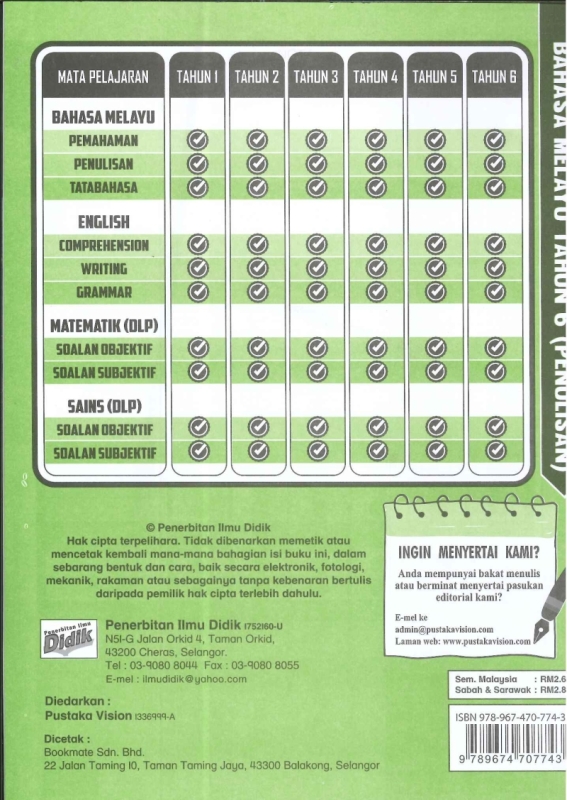 MODUL TUISYEN EDISI 24/25 BAHASA MELAYU-PENULISAN TAHUN 6 KSSR SEMAKAN 2023